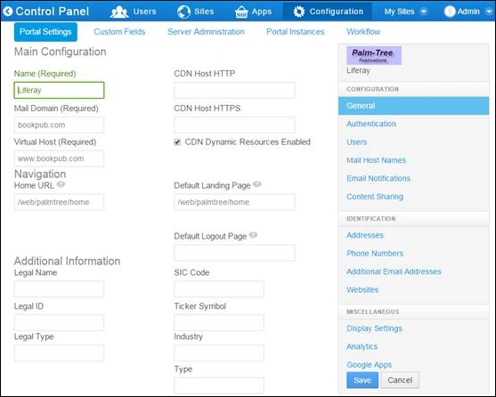 Configuration of portal navigation | Liferay Portal 6.2 Enterprise ...