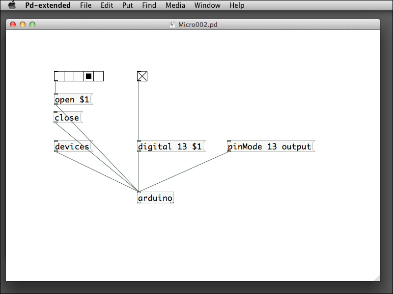 Interfacing with custom hardware through Arduino | Multimedia Programming with Pure Data