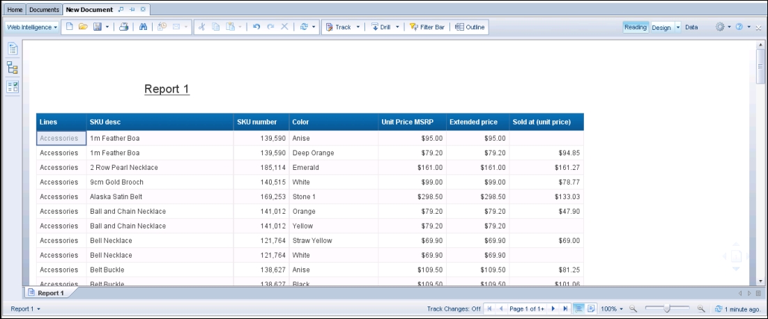 SAP BusinessObjects Reporting Cookbook