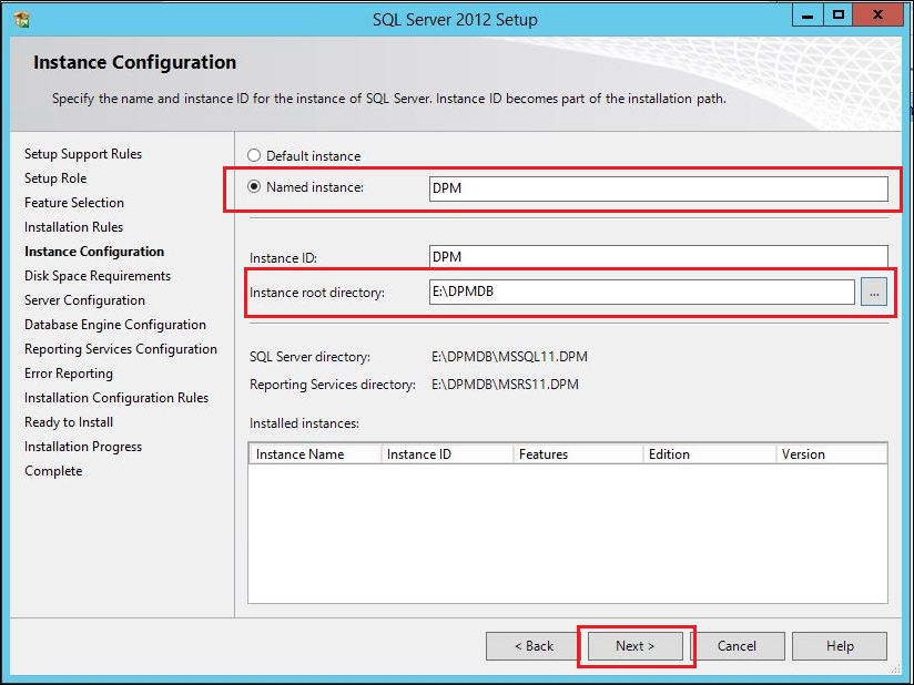 Click on Next > to continue