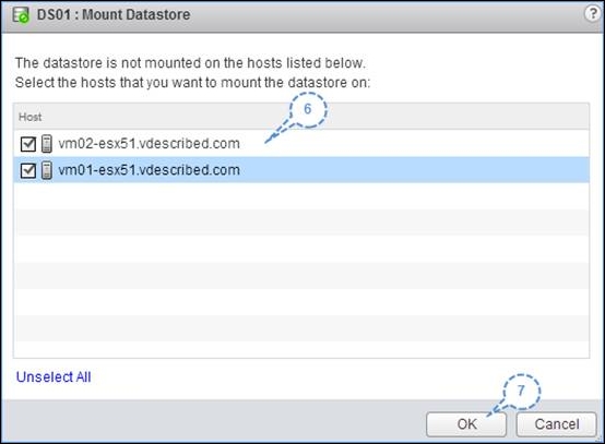 Mounting a VMFS datastore | VMware vSphere 5.5 Cookbook
