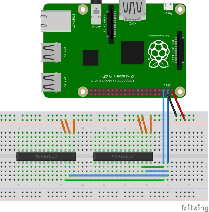 Cascading traffic light controllers | Raspberry Pi LED Blueprints