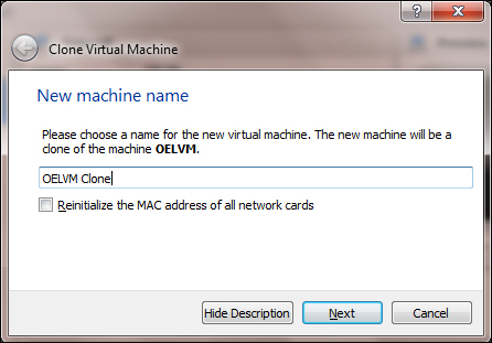 Virtual machine clone | Getting Started with Oracle VM VirtualBox