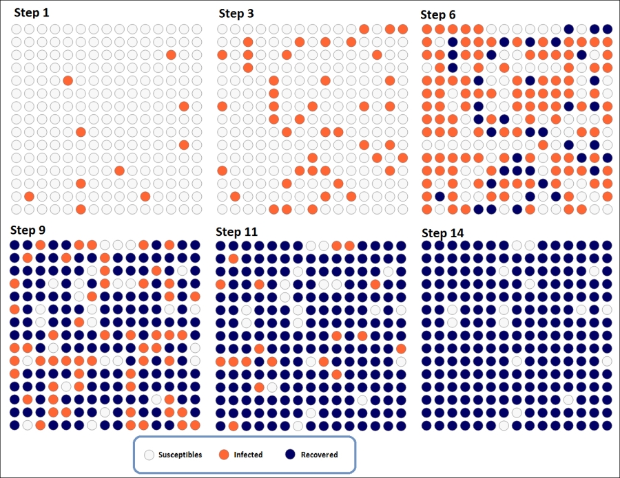 Simulation of the SIRS model in CA with D3.js | Practical Data Analysis