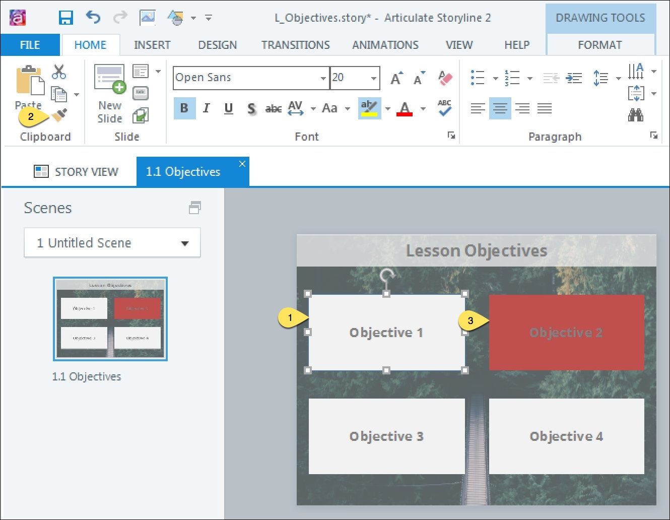 Using The Format Painter Mastering Articulate Storyline