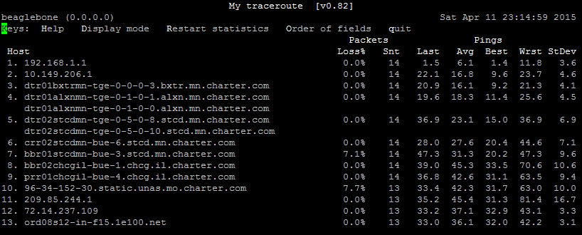 Installing Traceroute | Building Networks and Servers Using BeagleBone