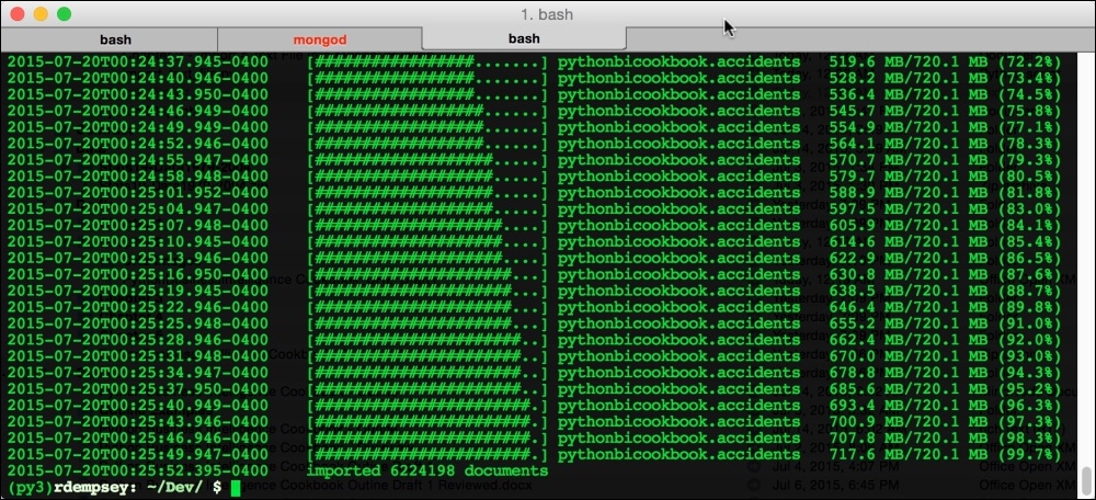 Importing A CSV File Into MongoDB Python Business Intelligence Cookbook