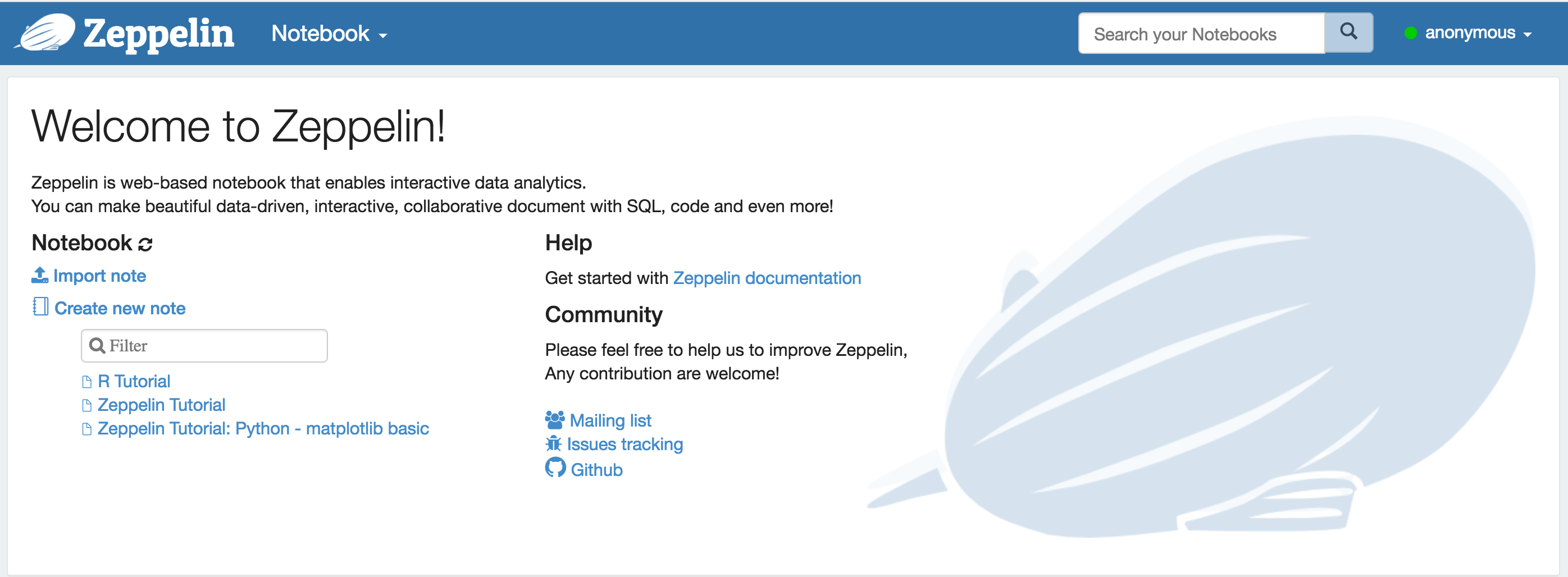 Visualizing data with Apache Zeppelin | Learning Spark SQL