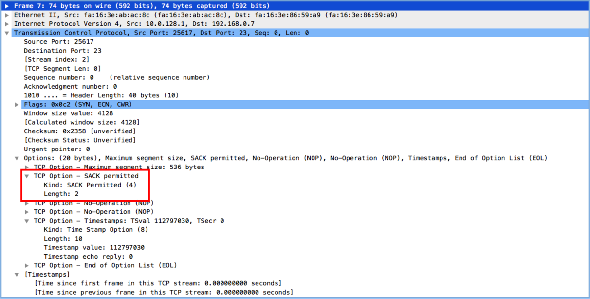 TCP enhancements – selective ACK and timestamps | Network Analysis using Wireshark 2 Cookbook ...