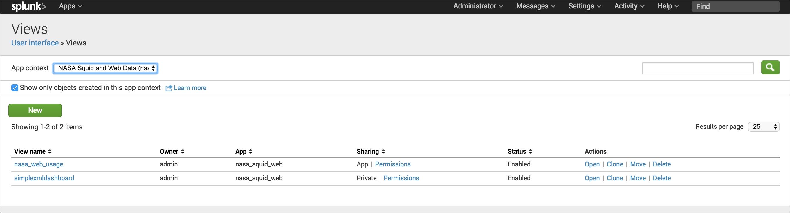 Learning Splunk Web Framework
