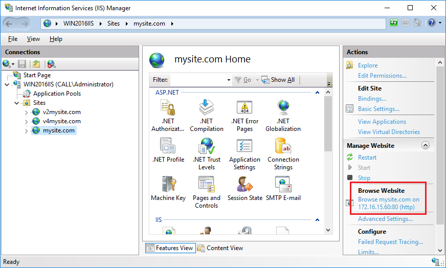 Configuring ports | Microsoft IIS 10.0 Cookbook