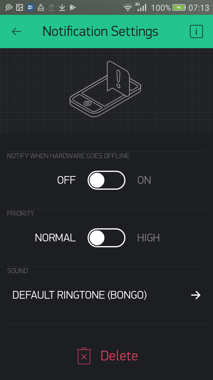 Notification widget | Hands-On Internet of Things with Blynk