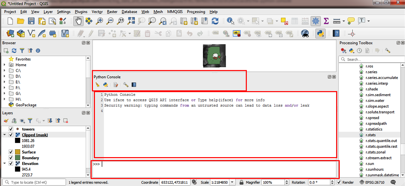 The Python Console Mastering Geospatial Development With QGIS 3 x 