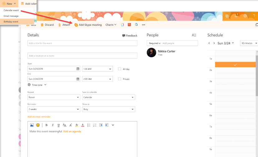 Sending A Meeting Invite Office 365 User Guide