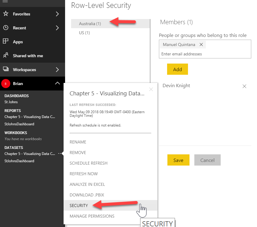 Setting up row-level security | Microsoft Power BI Complete Reference