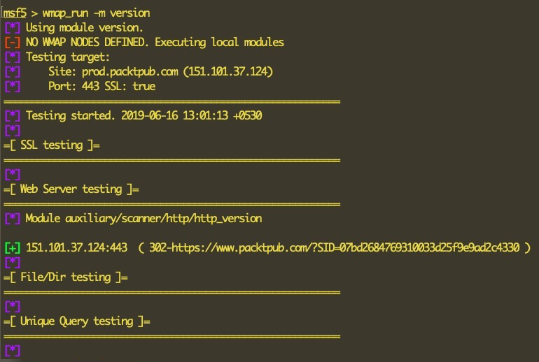 The Wmap Scanning Process Hands On Web Penetration Testing With
