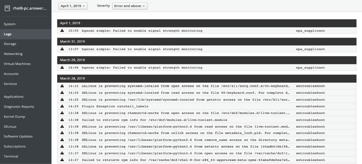 7.5 Logs | Red Hat Enterprise Linux 8 Essentials