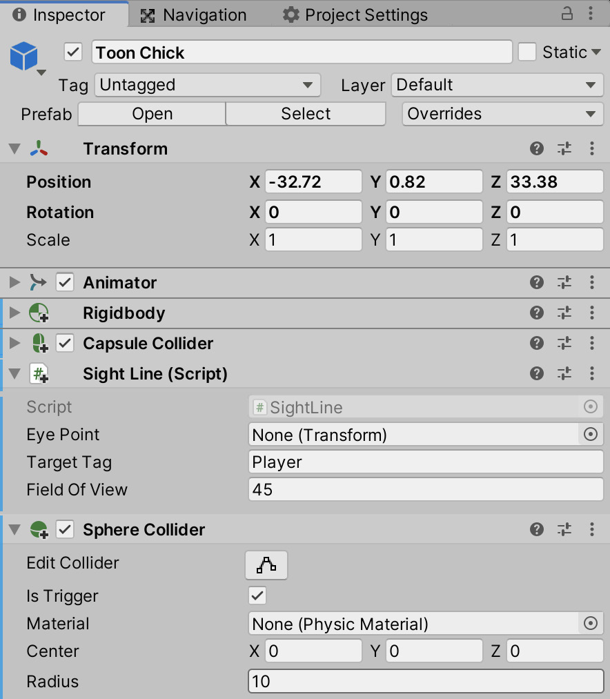 Providing the enemy with sight | Unity 2020 By Example - Third Edition