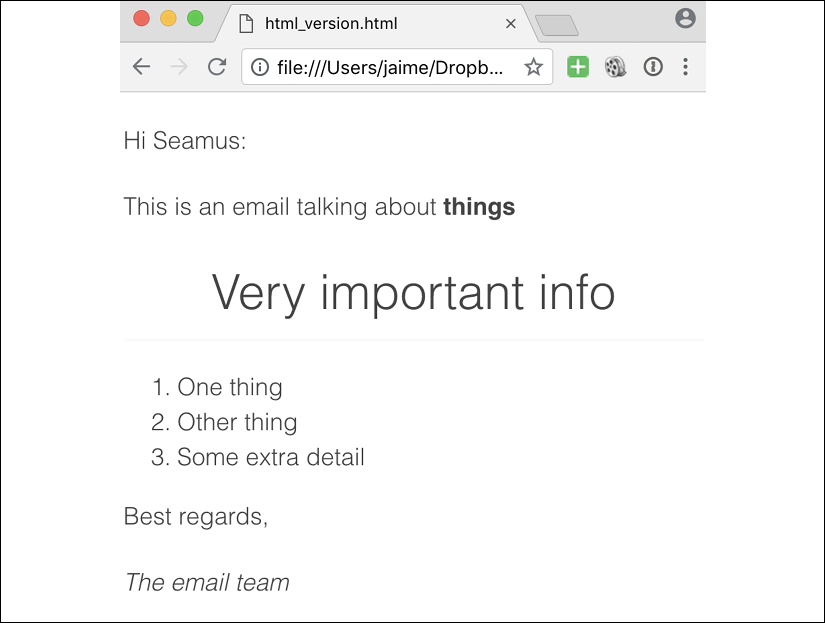 Working with email templates | Python Automation Cookbook - Second Edition