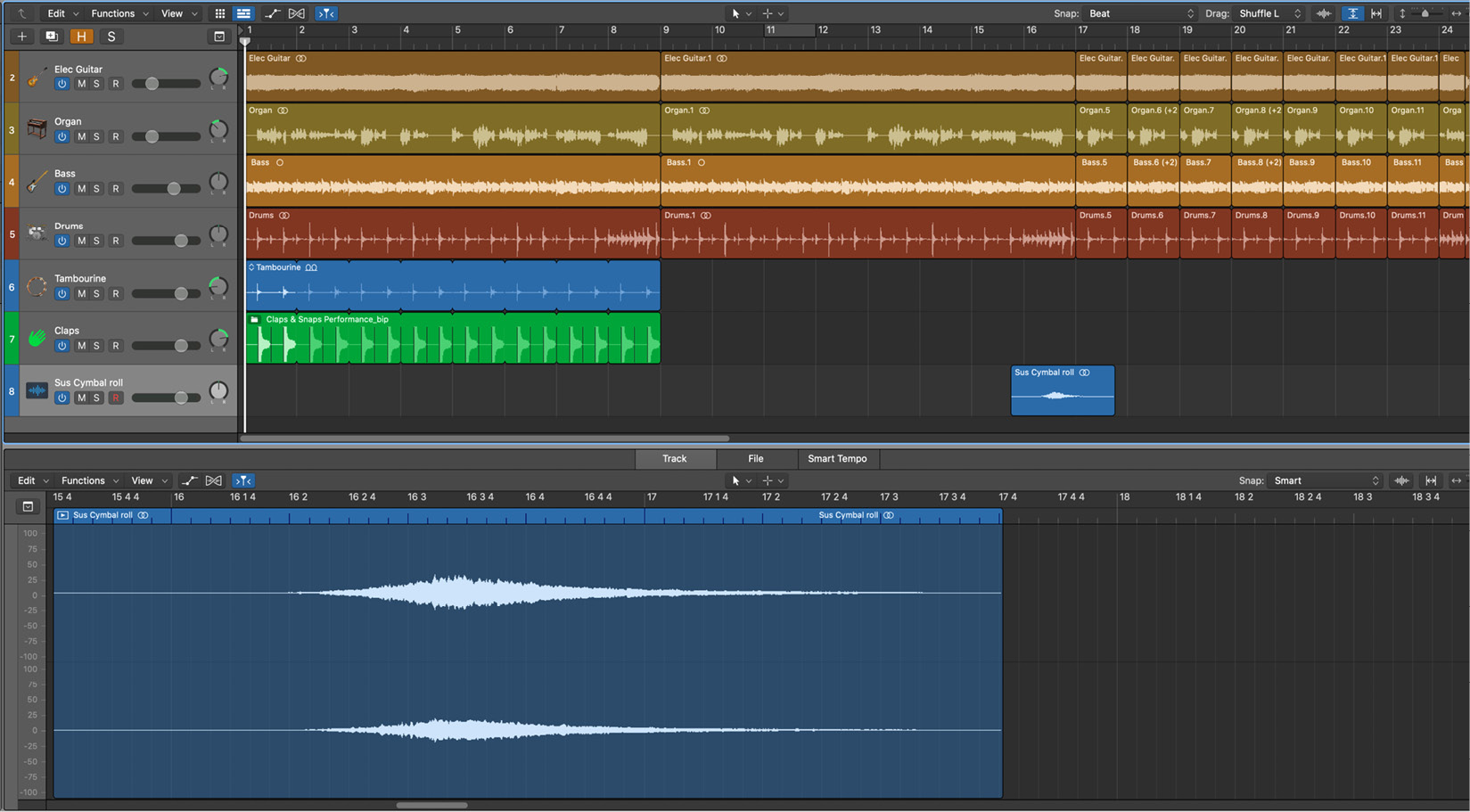 Working with an imported audio file in the Audio Track Editor ...