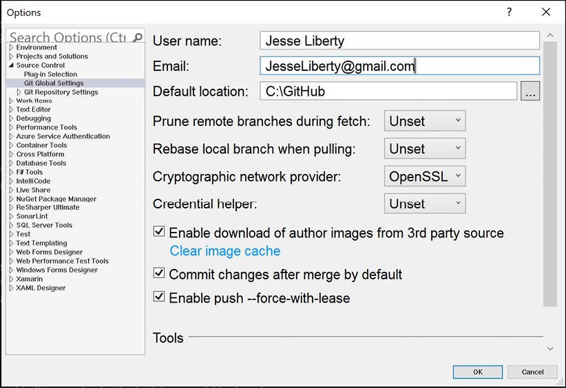 Configuring Git Visual Studio Git For Programmers