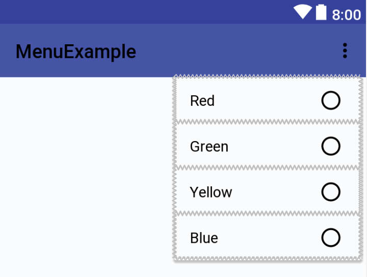 42.8 Designing the Menu | Android Studio 4.1 Development Essentials ...