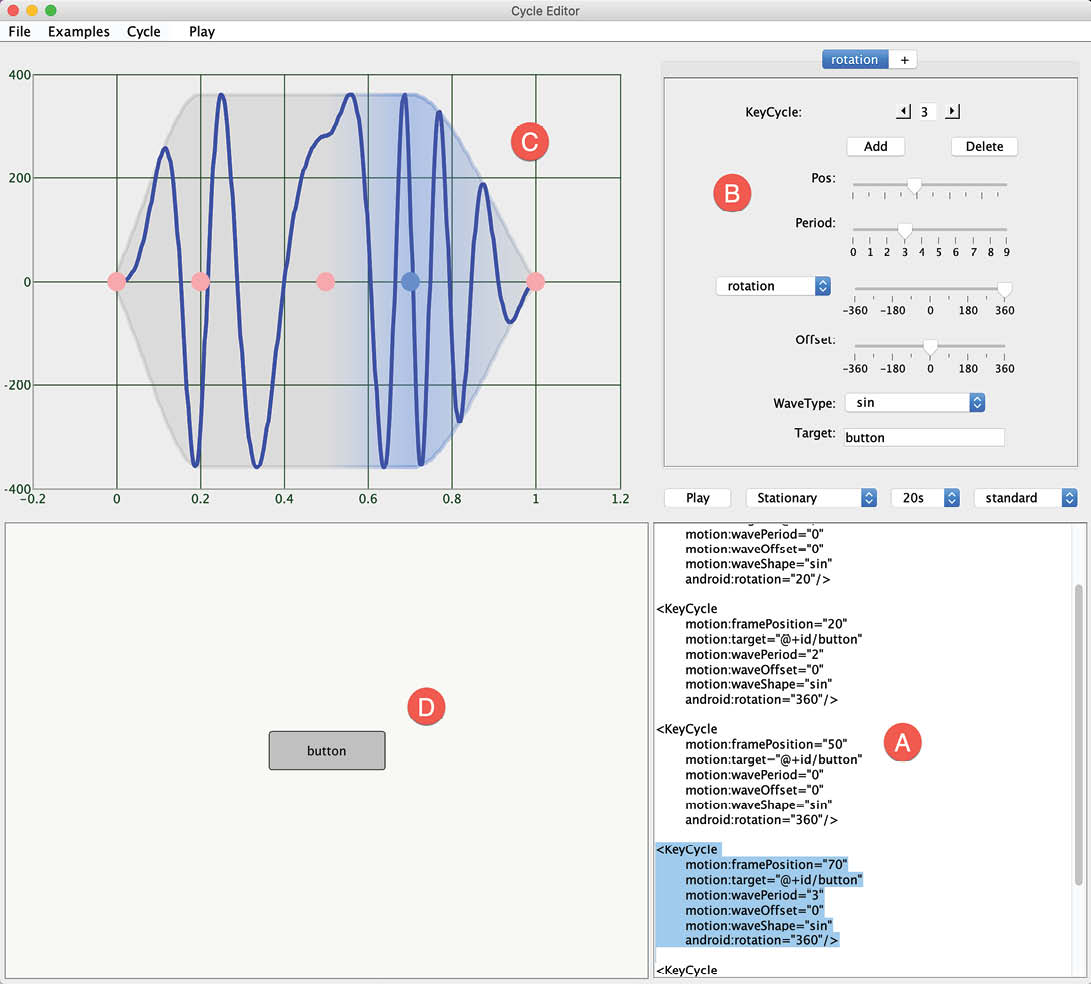 44.2 Using the Cycle Editor | Android Studio 4.2 Development Essentials ...
