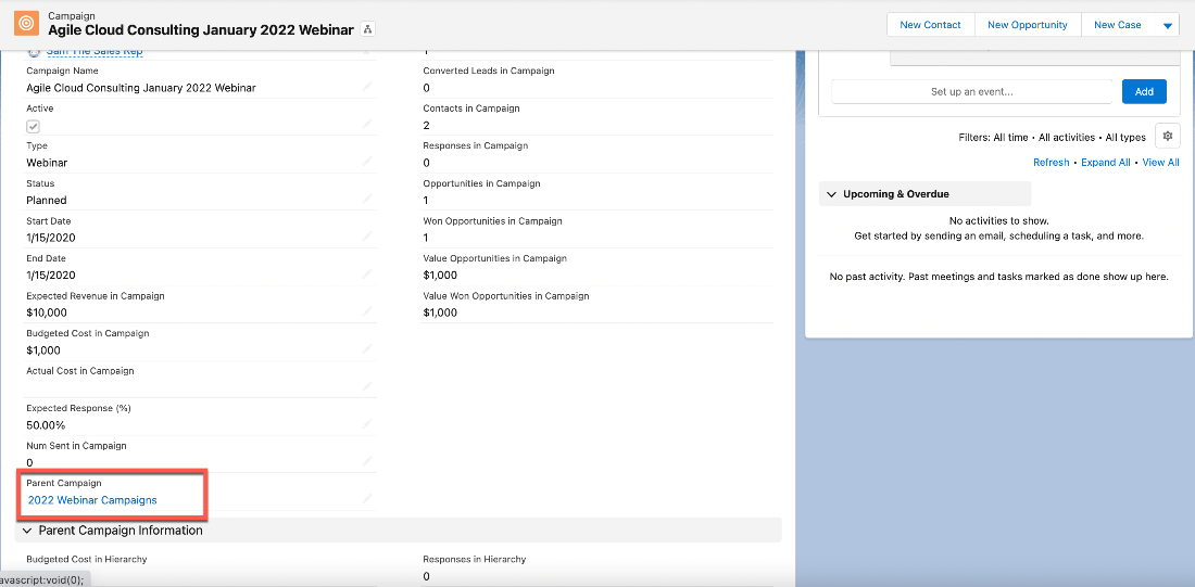 Managing marketing with campaign hierarchies | Salesforce for Beginners ...