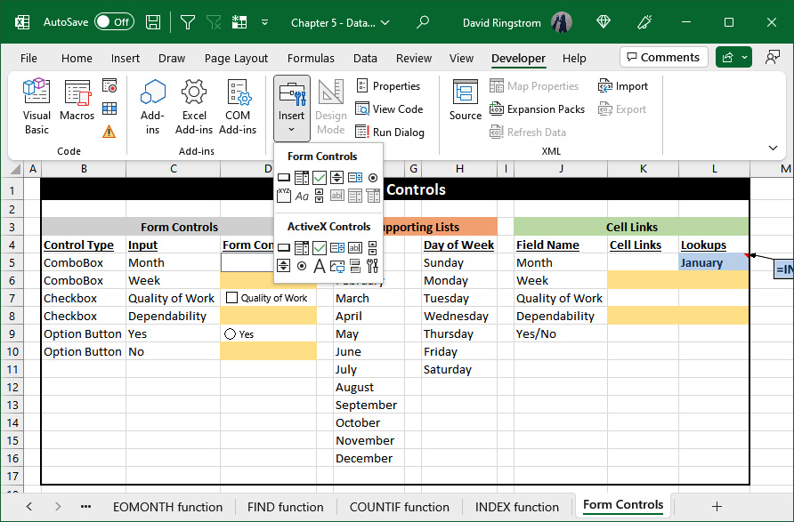 Exploring Form Controls | Exploring Microsoft Excel’s Hidden Treasures