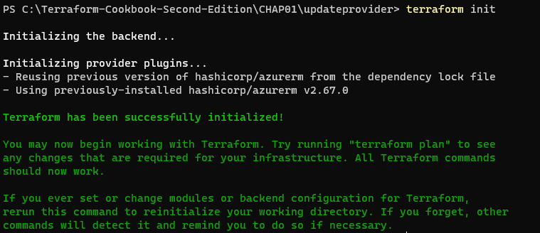 Upgrading Terraform providers | Terraform Cookbook - Second Edition