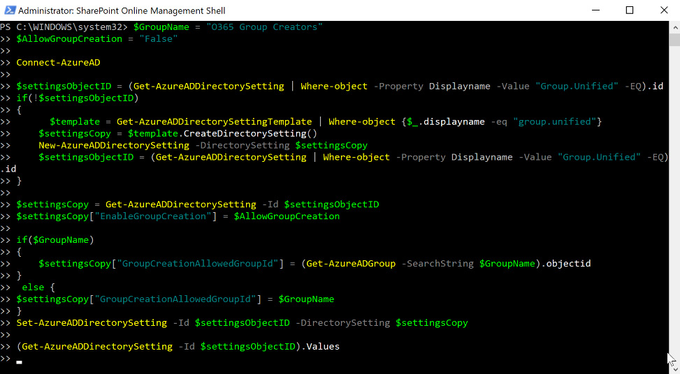 Restricting Users From Creating New O365 Groups Microsoft Office 365 