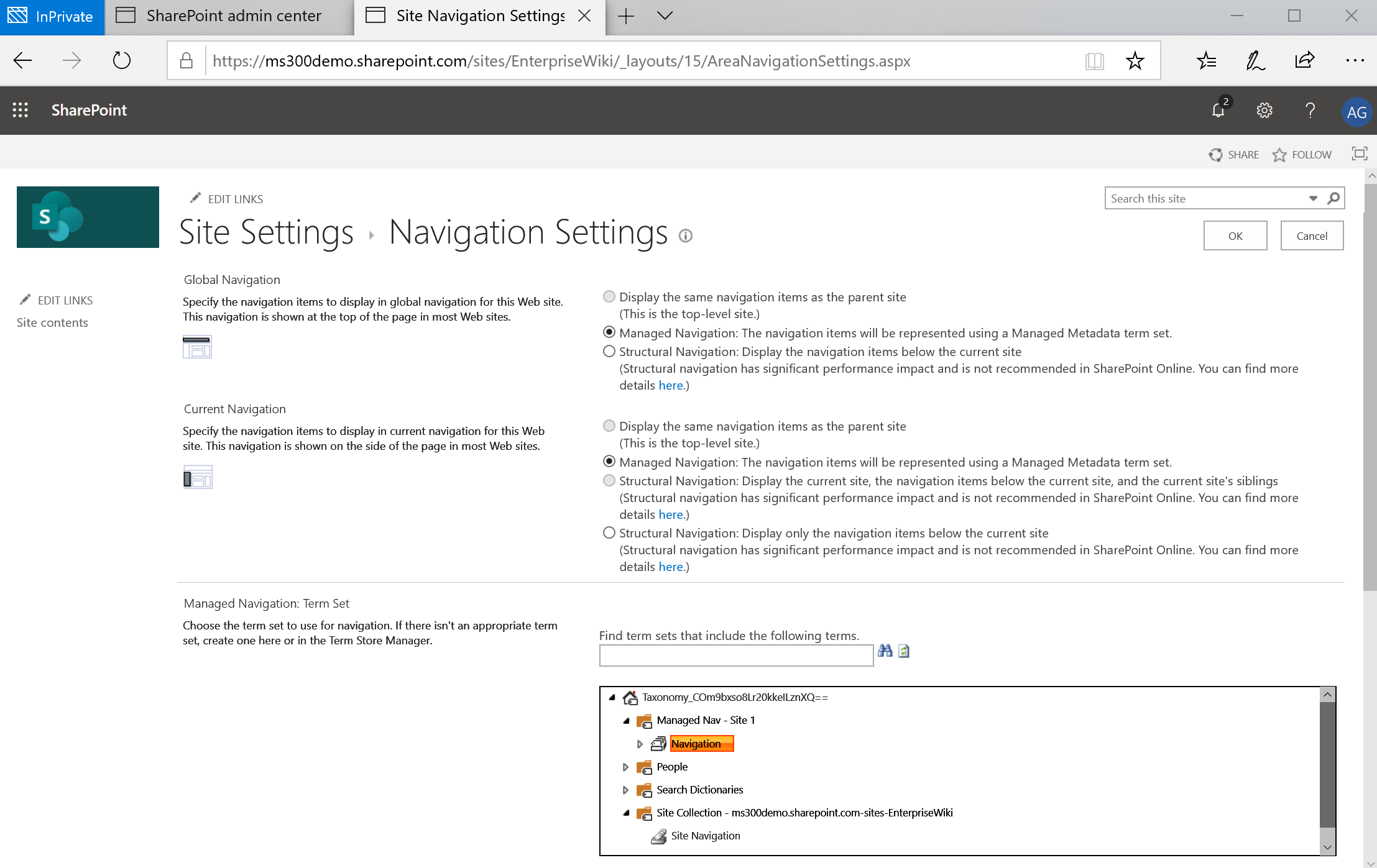 Planning and configuring navigation | Deploying Microsoft 365 Teamwork ...