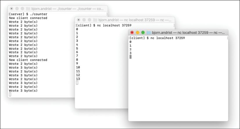 A concurrent server using Boost.Asio | C++ High Performance - Second Edition