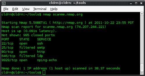 Listing Open Ports On A Remote Host Nmap 6 Network Exploration And 