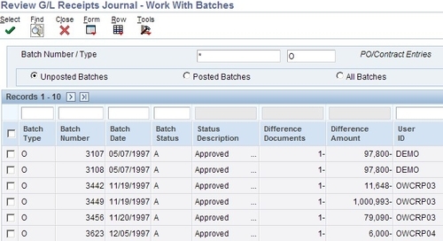 Receipt Processing | Oracle JD Edwards EnterpriseOne 9.0: Supply Chain ...